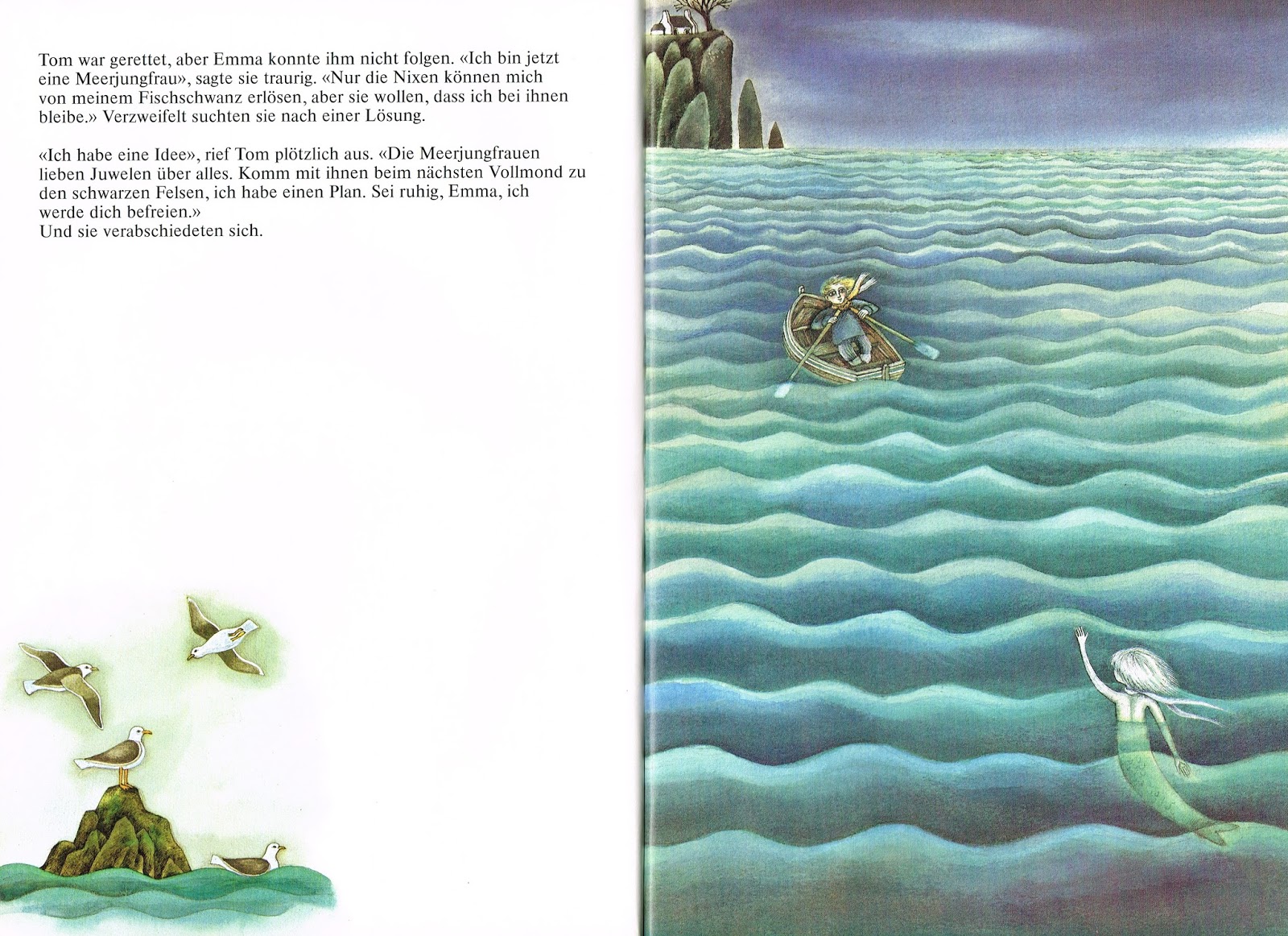 children's book illustrations: Moodie, Fiona; A mermaid's tale/Ein ...