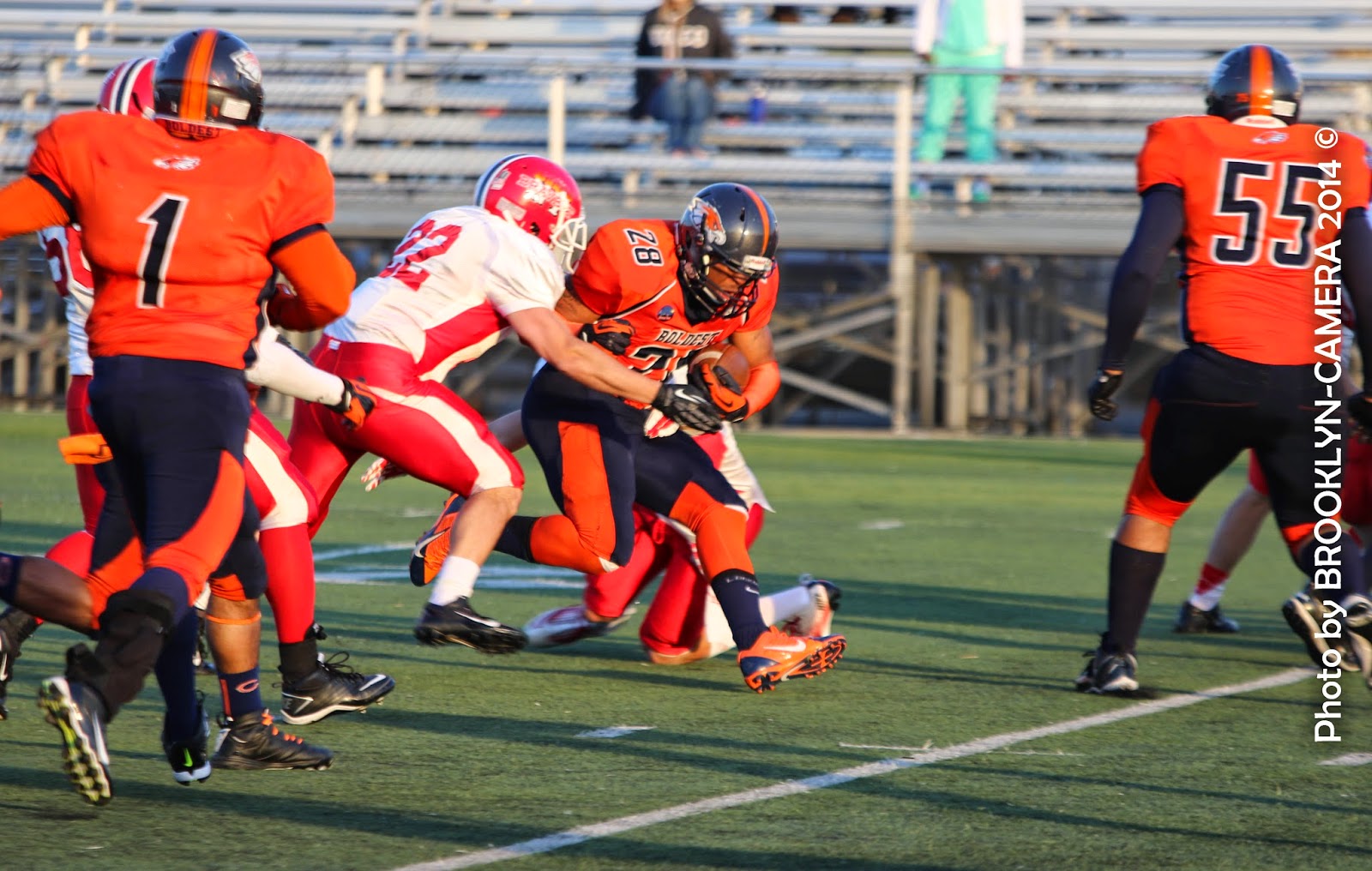 BROOKLYN-CAMERA 2014: NYCD Vs. FDNY FOOTBALL AT THE AVIATORS