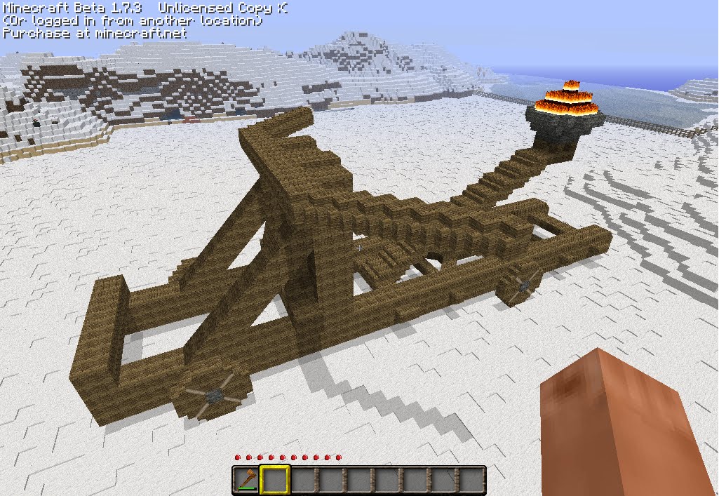 World Of Minecraft: Catapult : Your choise to break the enemy walls