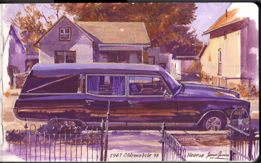 Gurney Journey: Painting a Hearse in a Limited Palette