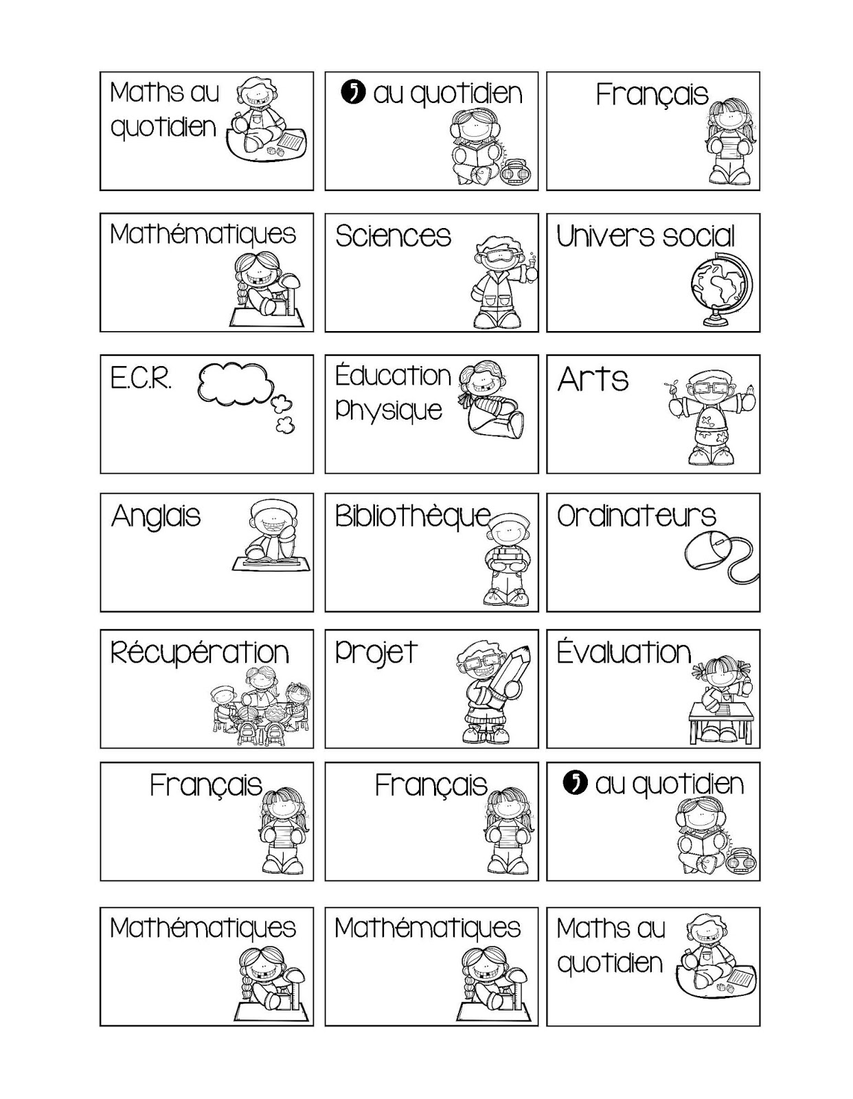 Mme Marie-Julie : Imprimer sur des "Post-it" suite...