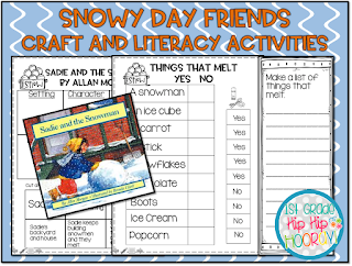 1st Grade Hip Hip Hooray!: Snow Day Friends...Craft and Literacy ...