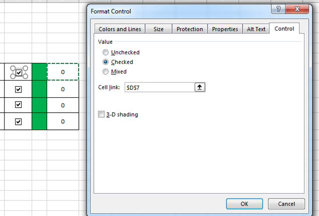 Cara membuat Formulir Cek Box di Excel - Tulisan Pak Guru