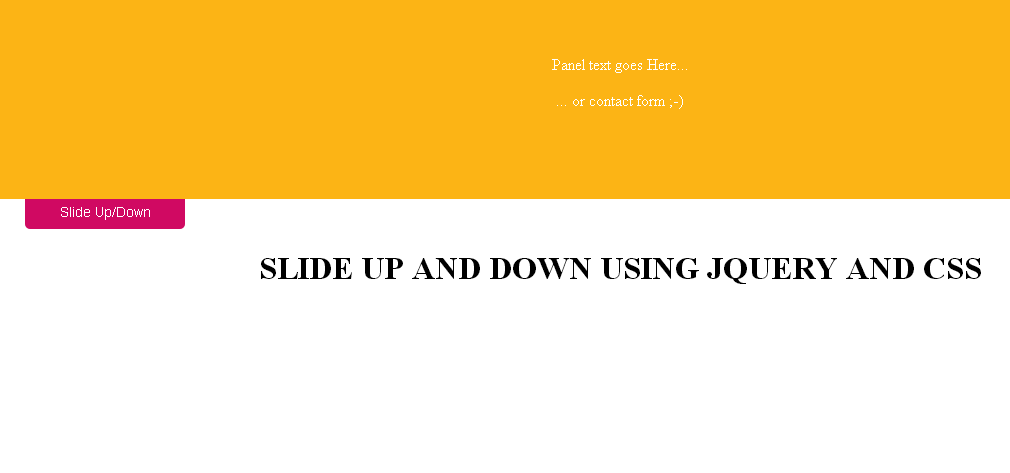 Up and Down Slide using jquery