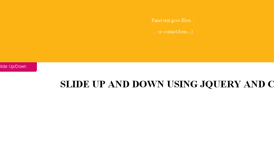 Up and Down Slide using jquery