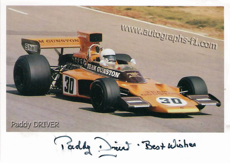 Autographs-F1: Paddy DRIVER