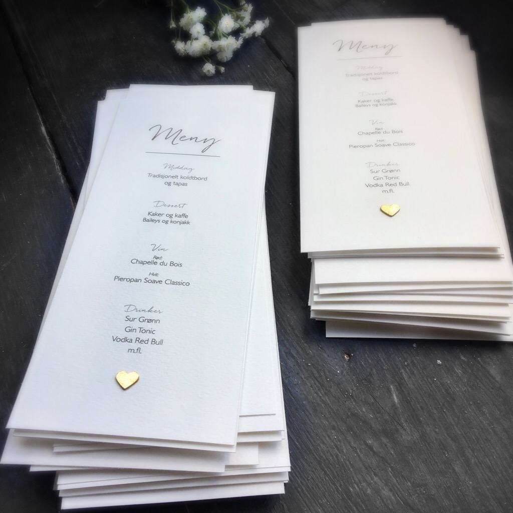CirkelineDesign: Bryllupsmeny med hjerte