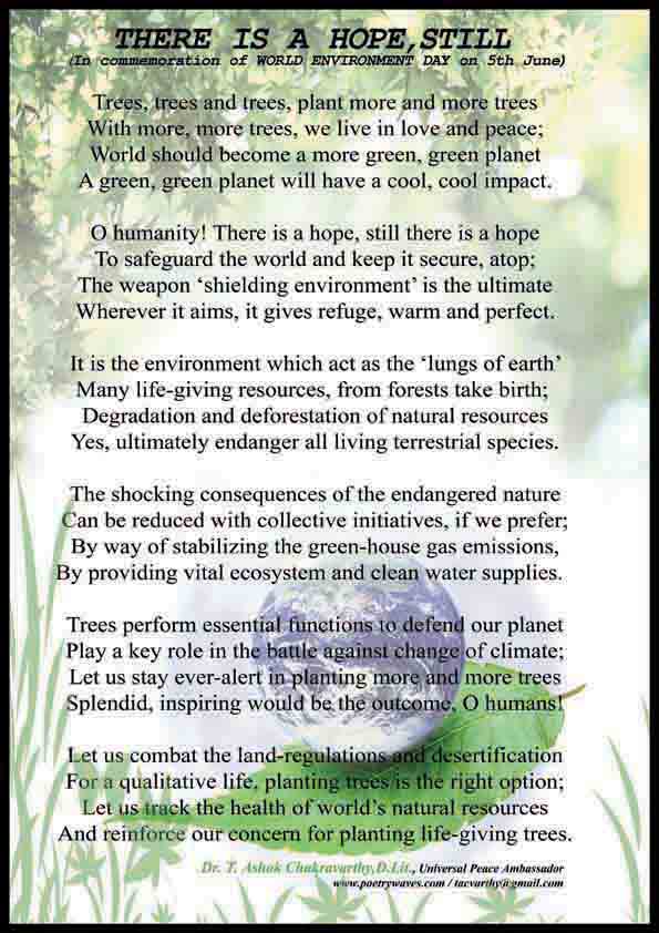 PJS: Poem for WORLD ENVIRONMENT DAY - 5th June
