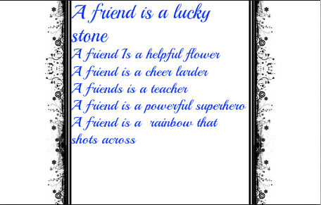 Romeo @ Tamaki Primary School: Metaphor About friend