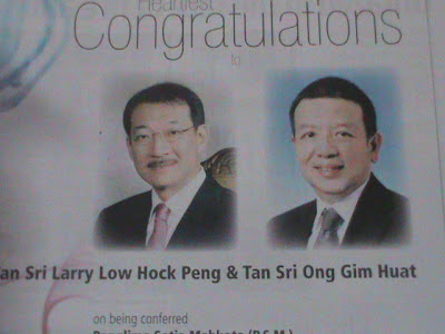 Tan Sri Larry Low Hock Peng ~ datuk malaysia