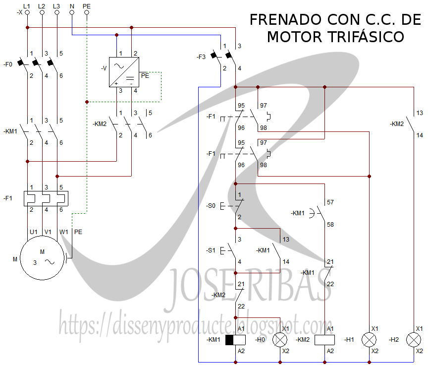 Esquemas de lógica cableada : Arranque e inversión de motores ...