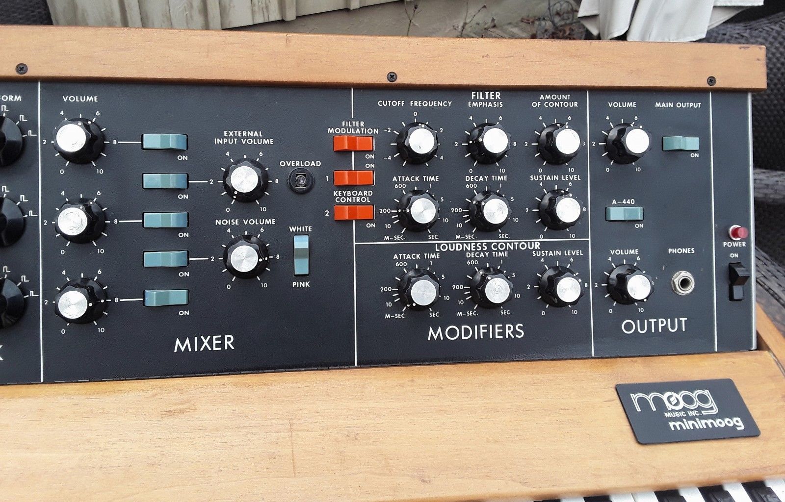 MATRIXSYNTH: Vintage Moog Minimoog model D Keyboard Synthesizer SN 6633