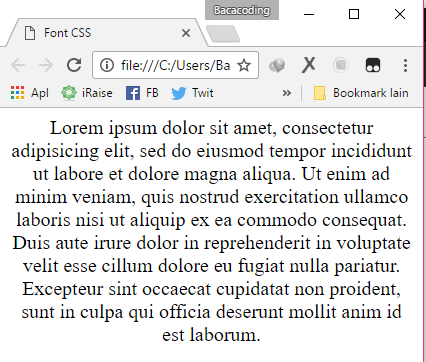 Cara mengatur Font/Tulisan dengan CSS (Typography) - BACA CODING