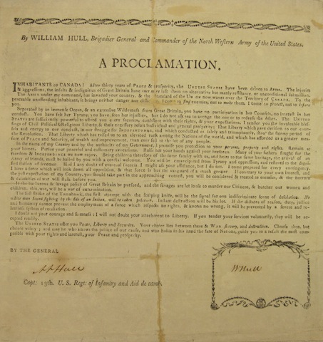 Today in History: Hull's Proclamation - UM Clements Library