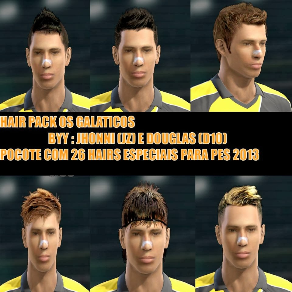 Pacote de cabelos | Hair pack | [PES 2013] • Brazilians W-Patchs