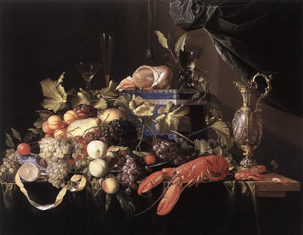 Museum Art Reproductions Still-Life with Fruit and Lobster by Jan ...