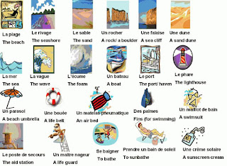 vocabulaire de la mer et la plage et exercices de compréhension - موارد ...