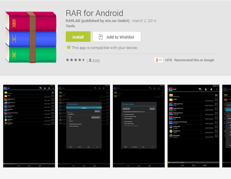 Aplikasi RAR Resmi Kini Hadir di Android