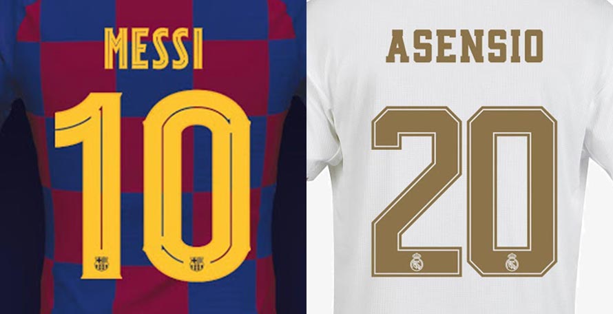 Best Of - New 19-20 Kit Fonts: Arsenal, Barcelona, Real Madrid, Inter ...