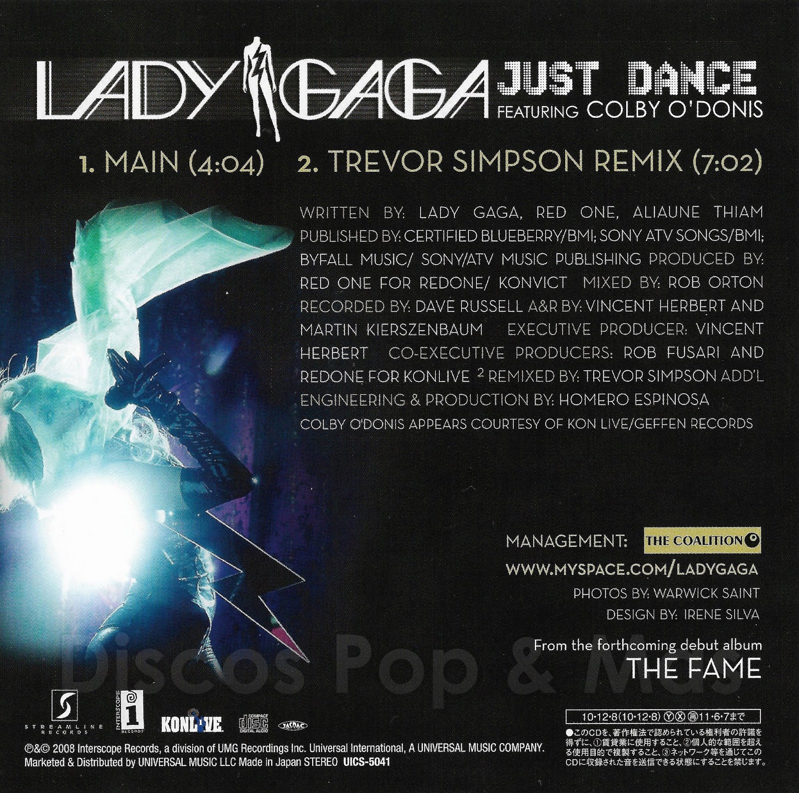 Discos Pop & Mas: Lady Gaga - Just Dance (Single)