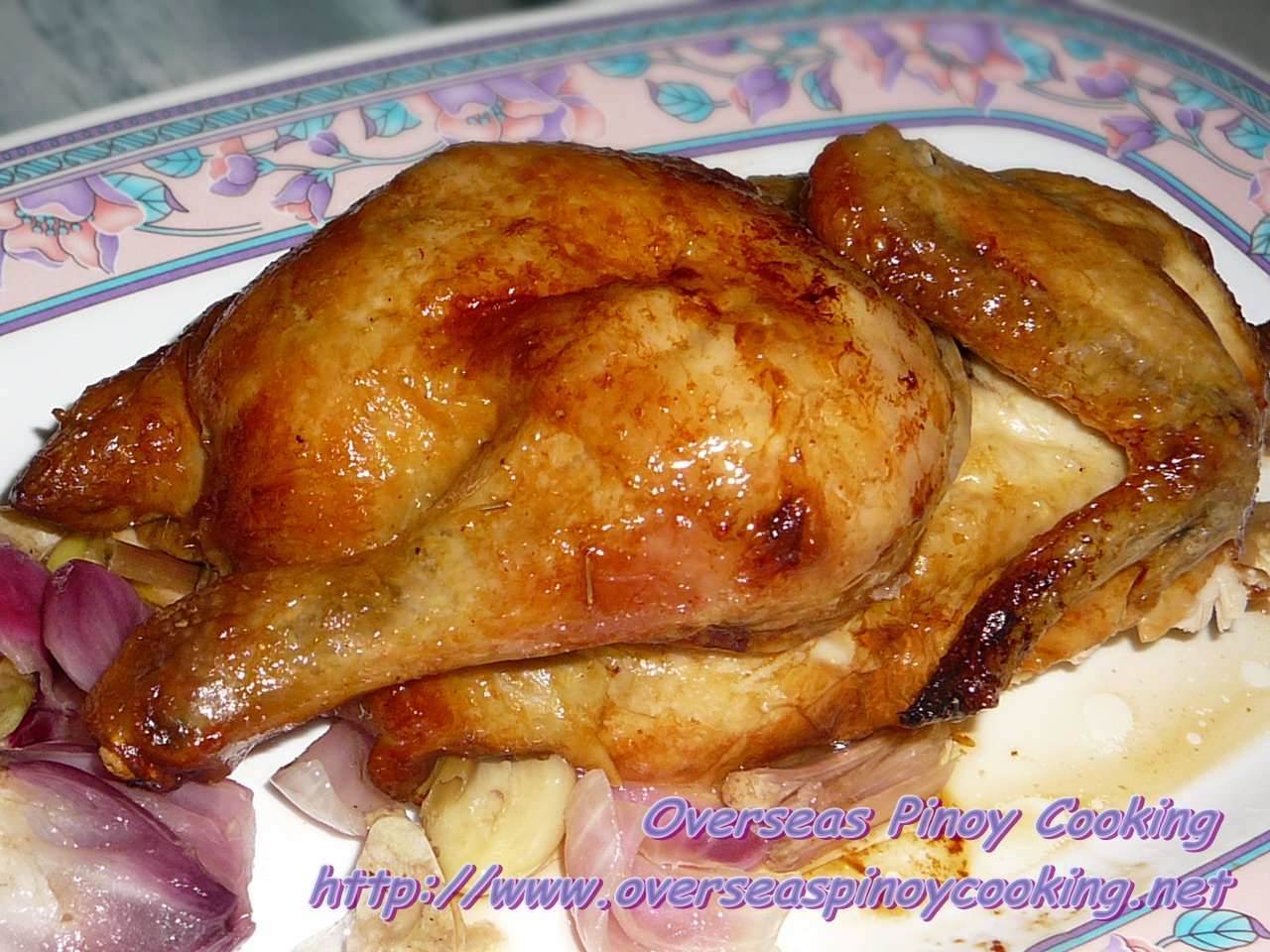 Lechon Manok, Oven Rotisserie Roasted Chicken ~ Overseas Pinoy Cooking