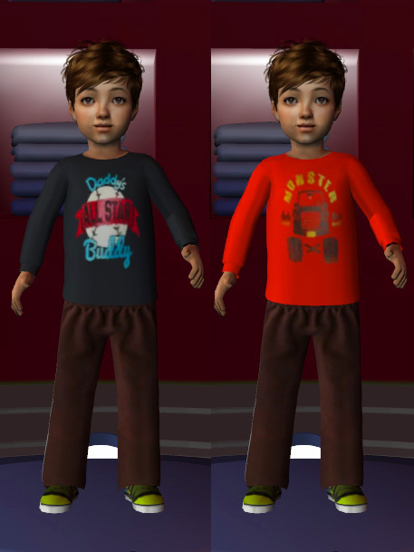 Birdgurl's Sims 2 Creations: Toddler Male Sleeves Outfit Collection 16