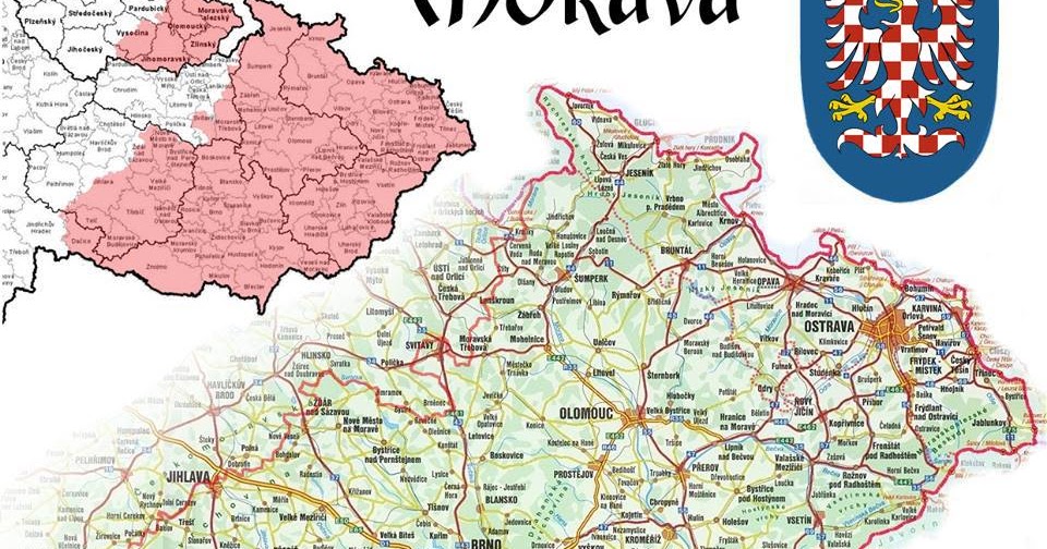 Moravská orlice: Morava na obecné mapě a moravské území na mapě ...
