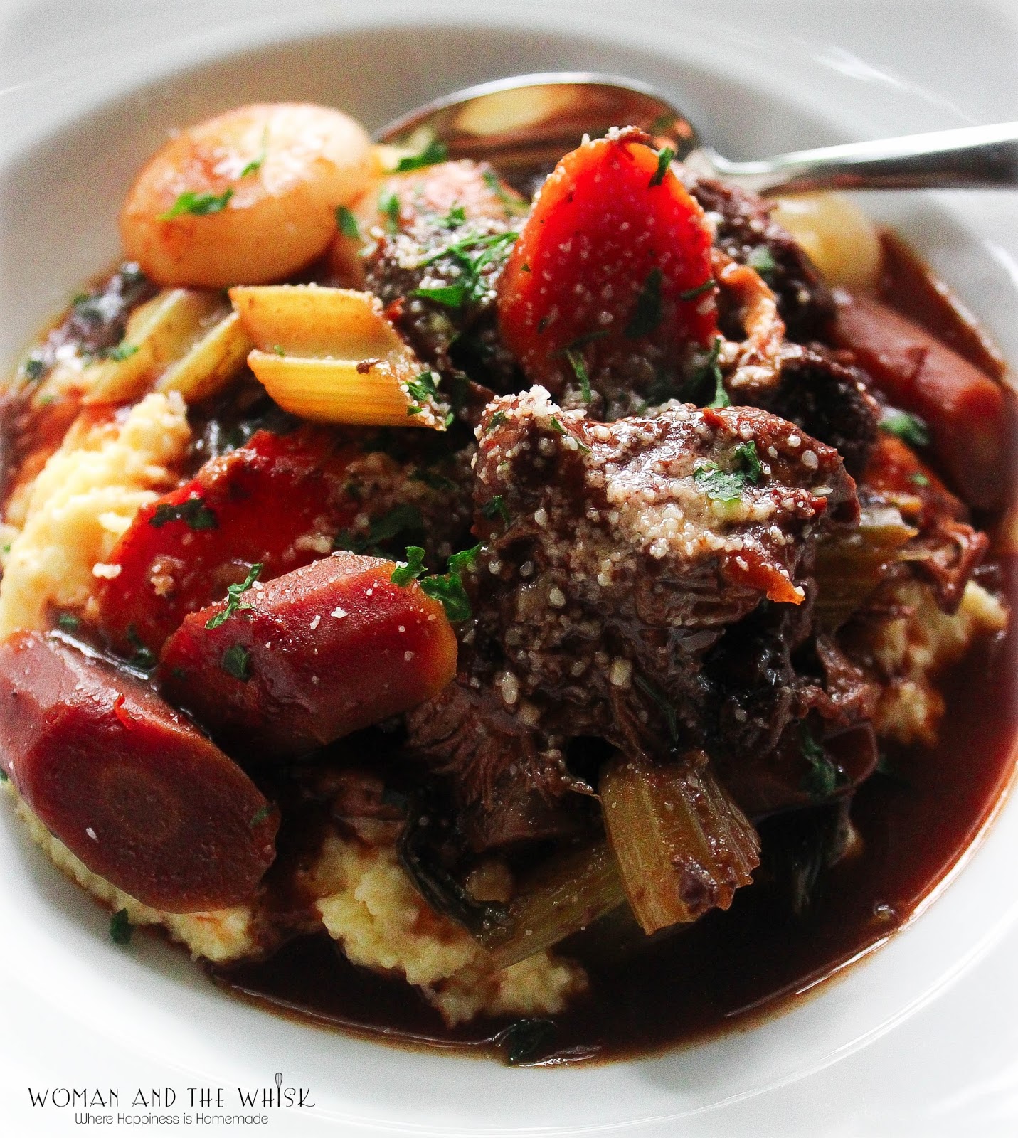 Woman and the Whisk: Italian Beef Stew With Creamy Polenta