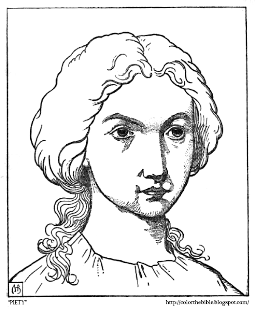 Color Miss Piety from Pilgrim's Progress | Color The Bible