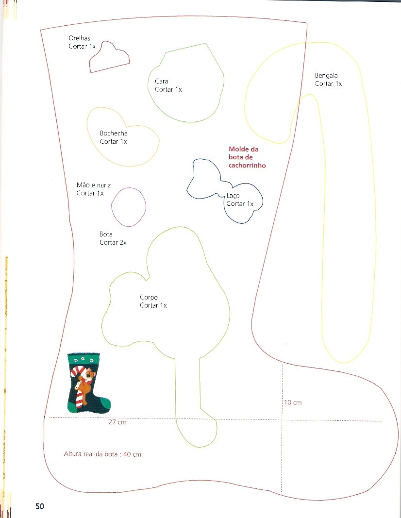 Artesanato tudo de bom e Riscos: Molde de Bota Natalina