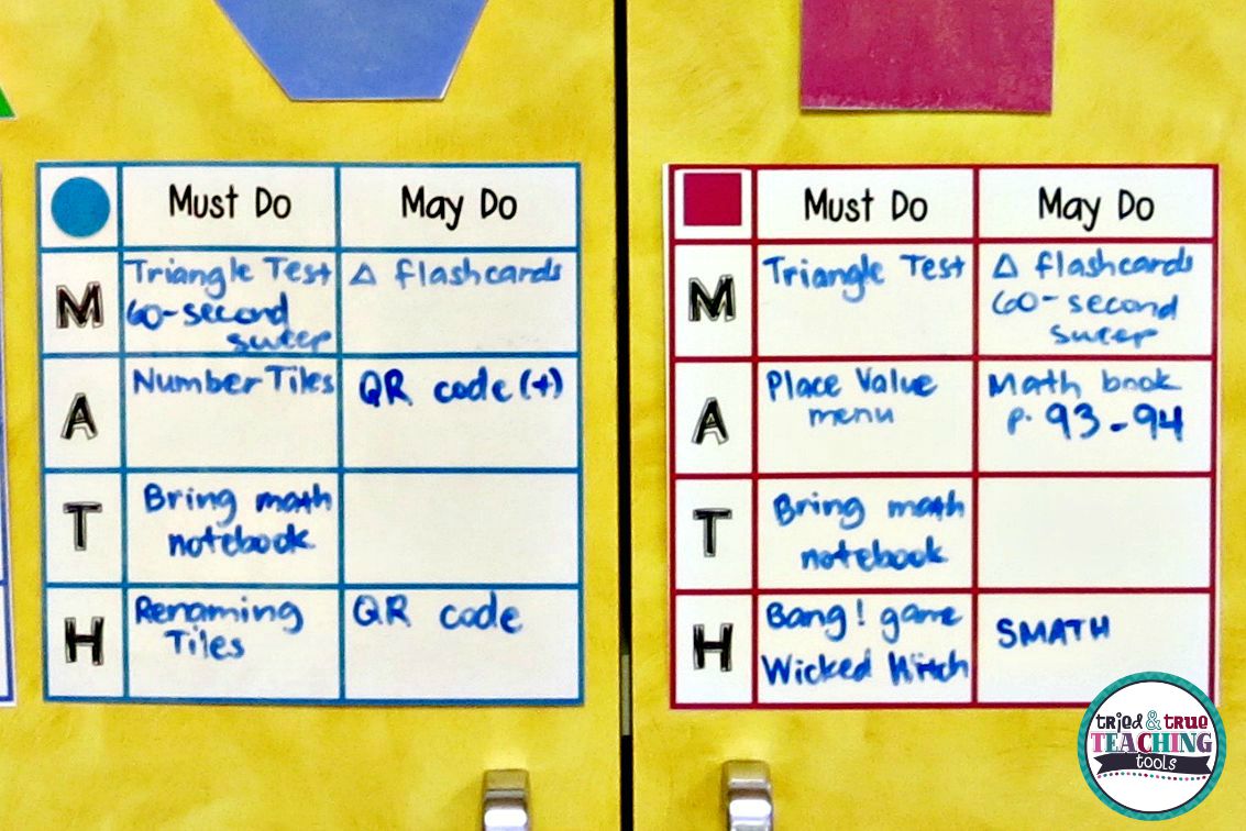 Managing Math Workshop | Tried and True Teaching Tools