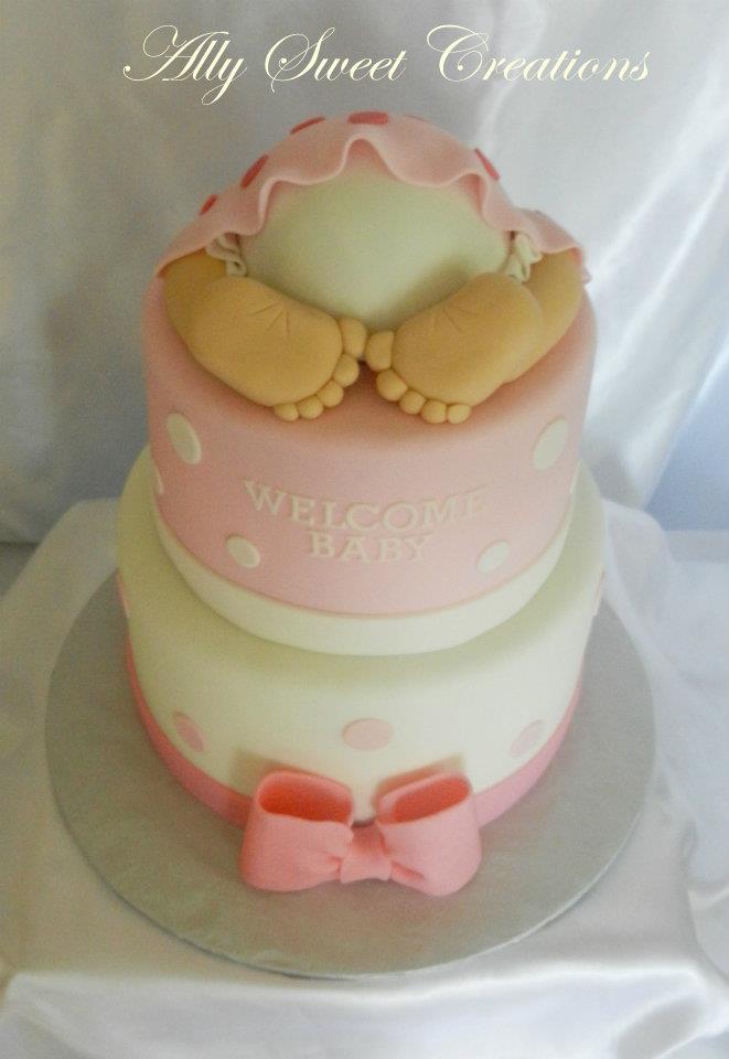 Ally Sweet Creations : Baby Feet ...Baby Shower Cake
