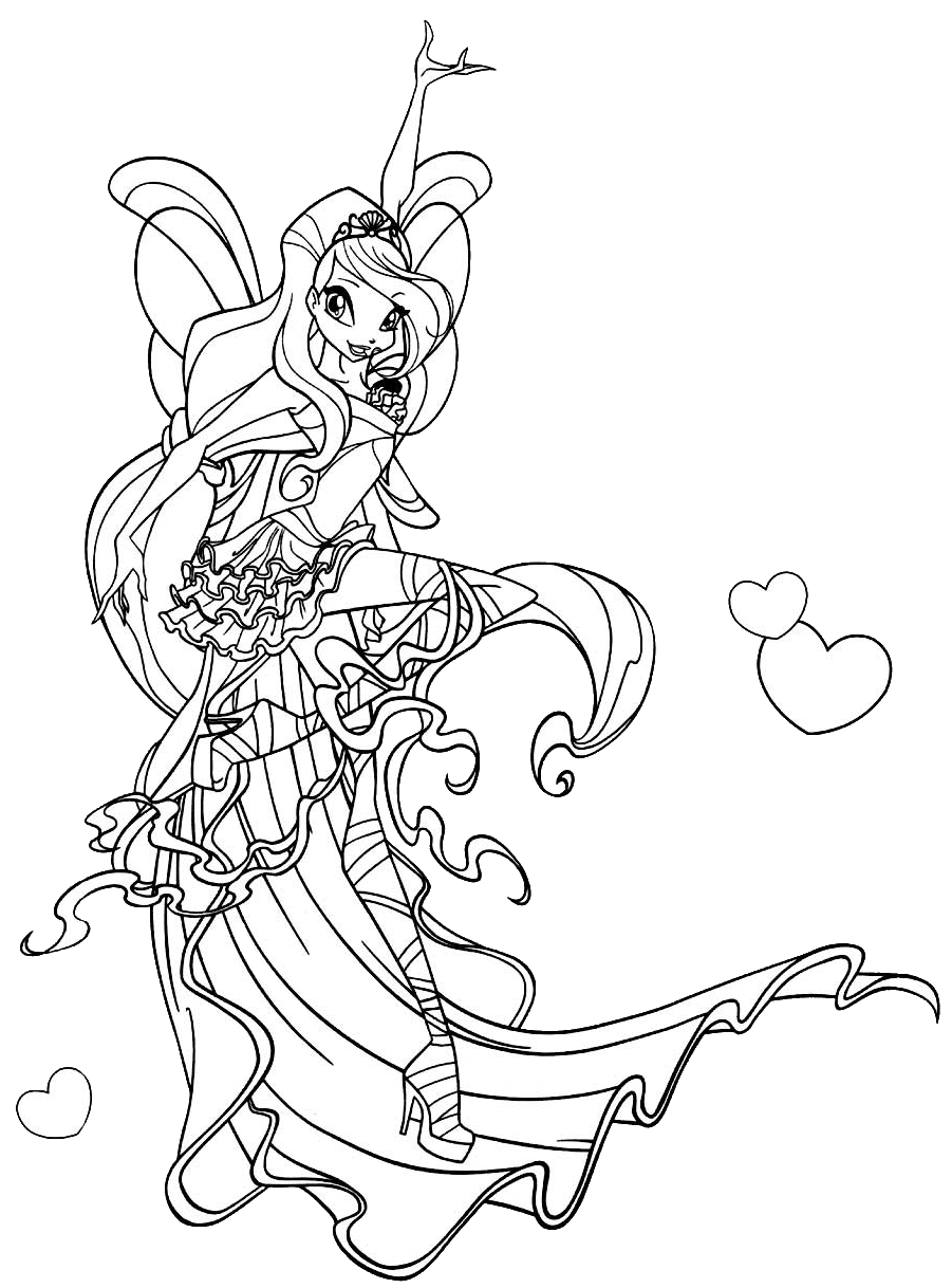 Winx Club Harmonix Bloom Coloring Pages