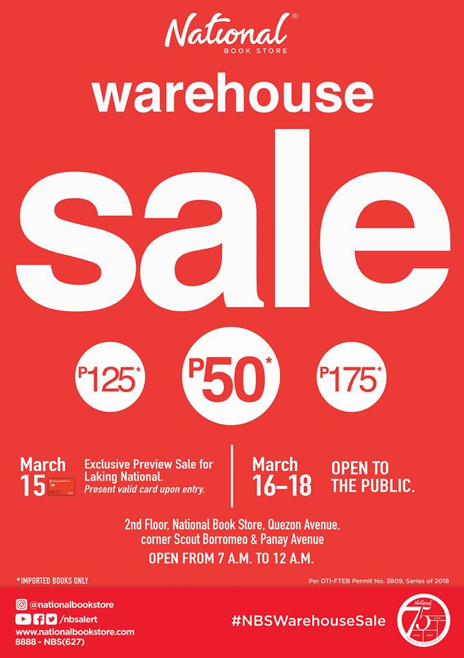 Manila Shopper: National Book Store Warehouse SALE: March 2018