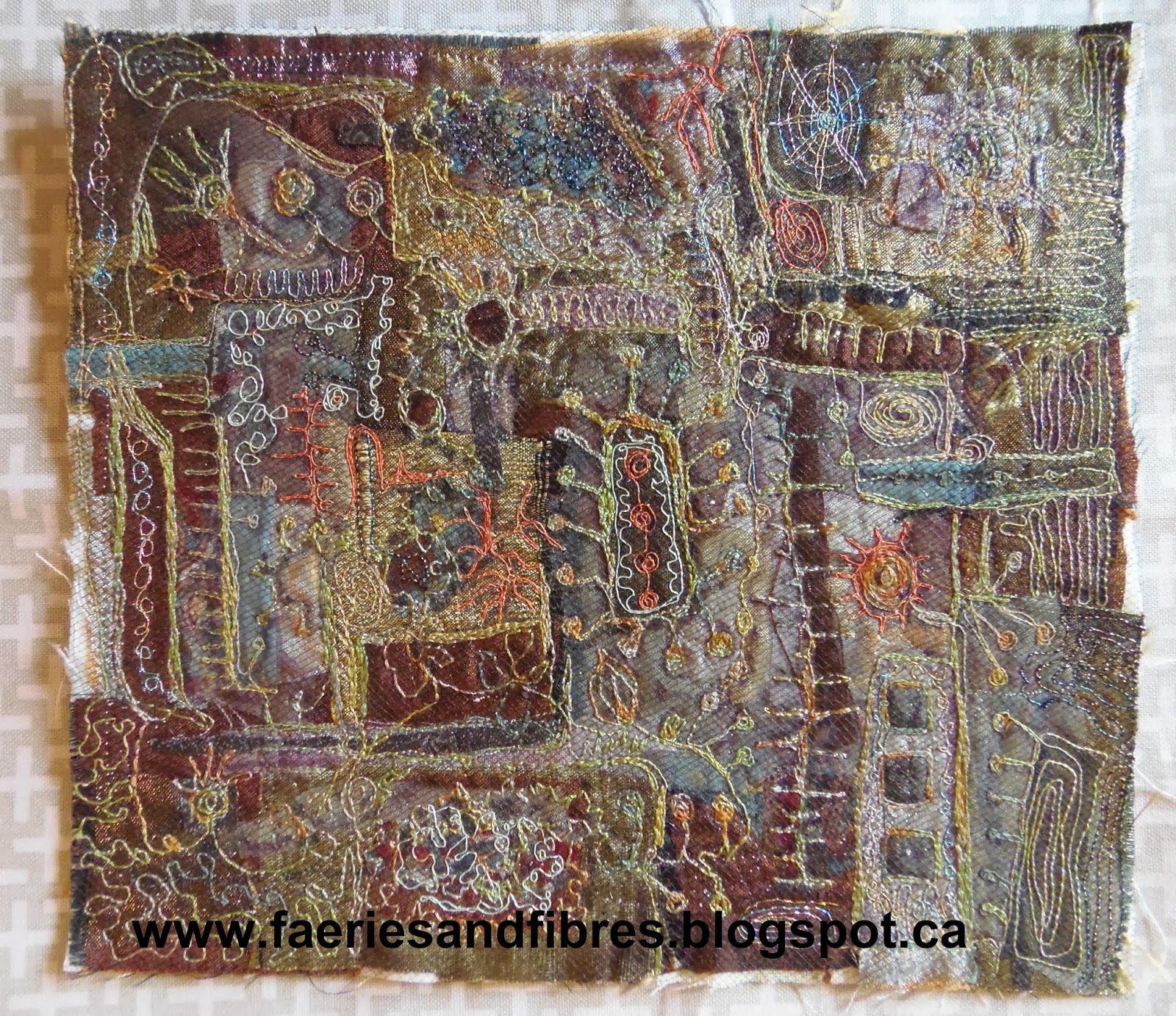 Faeries and Fibres: Fun with thread and scraps