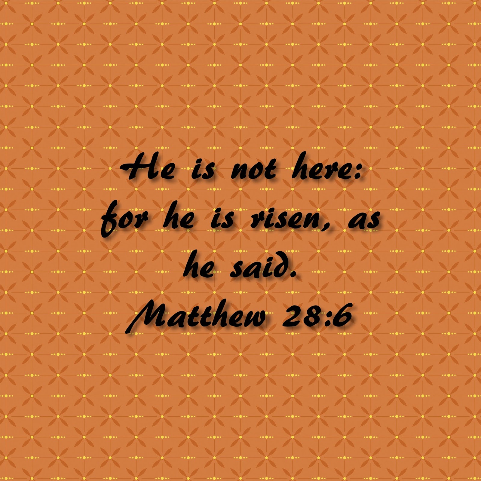 Healthy Simplicity: Matthew 28:6