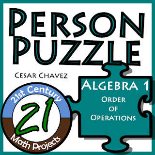 Person Puzzles - Cesar Chavez - Order of Operations - Clark Creative ...