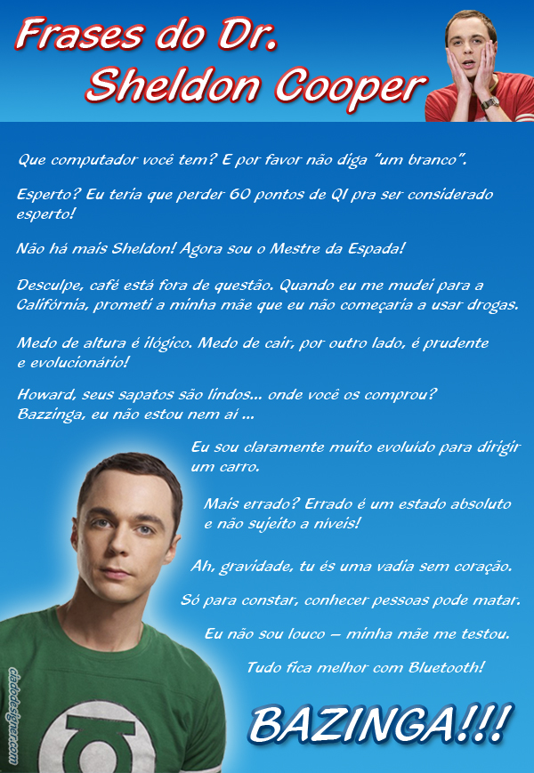 SILVO ALTO: Frases de Sheldon Cooper