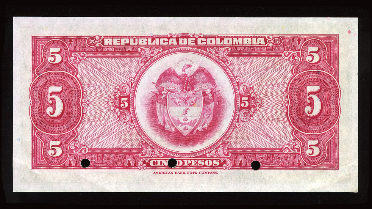 Colombia 5 Pesos Oro banknote 1938 General Jose Maria Cordova|World ...