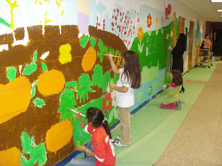 Terry Taylor Studio: Wall Mural painting in progress