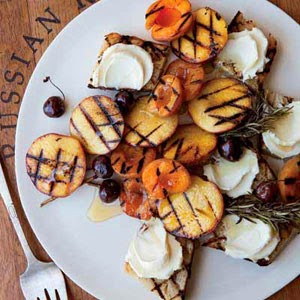 Grilled-Fruit Bruschetta With