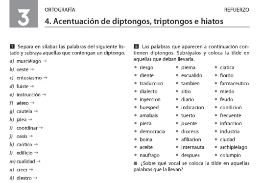Castellano en 5º y 6º: DIPTONGOS E HIATOS