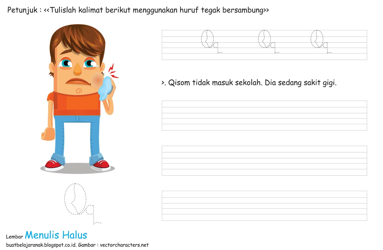 Worksheet Menulis Halus Edisi Spesial Bagian 9 - SIAP UJIAN