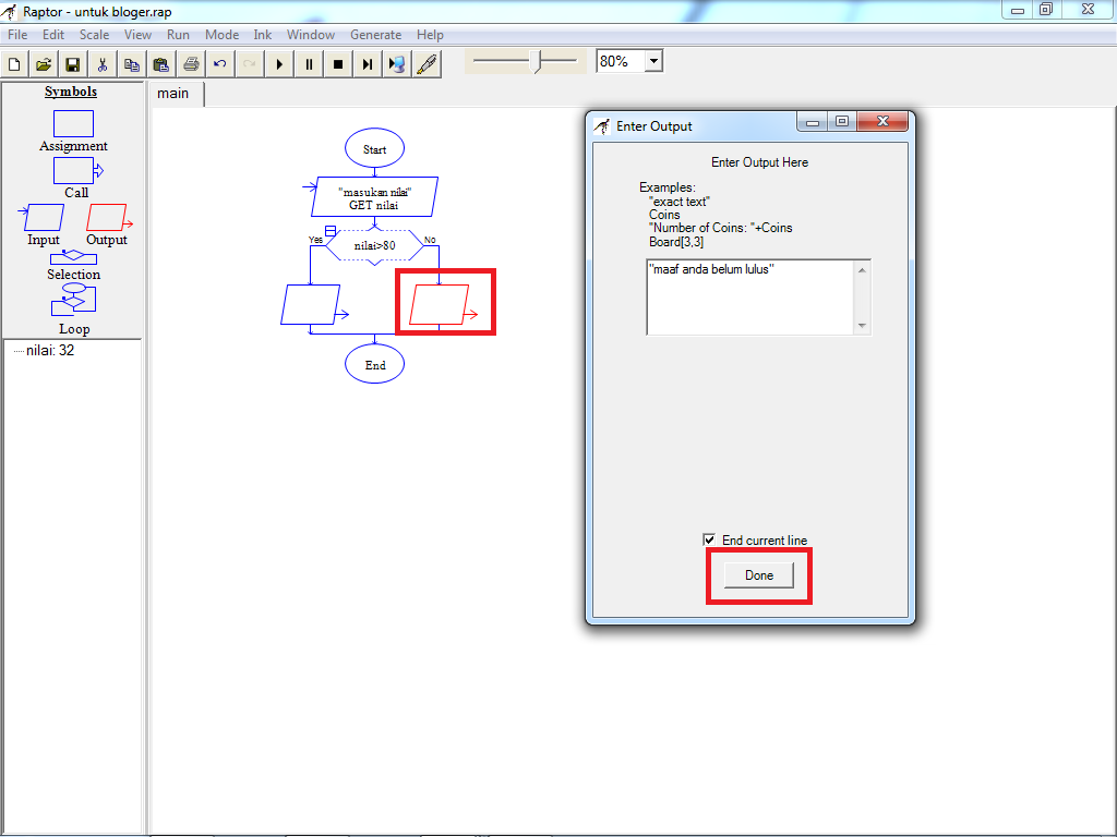 MEMBUAT FLOWCHART MENGGUNAKAN RAPTOR(CONTOH FLOWCHART PEMILIHAN ...
