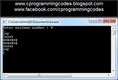C Programming | Computer | Ms-Excel: Alternate Number-Star Pyramid