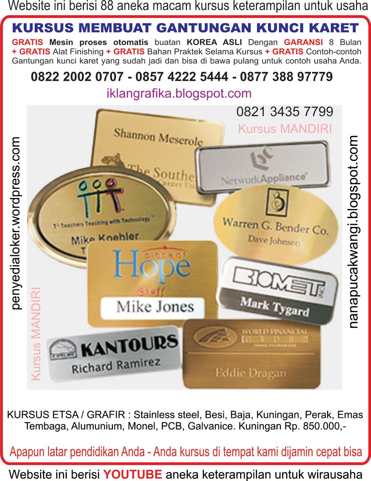 Property, Makelar, Calo, Haji, e-KTP, Penculikan, Sales, Mahasiswi ...
