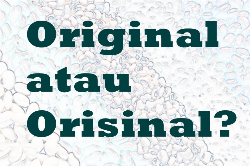 Original Atau Orisinal, Yang Benar adalah? ~ Kata Baku