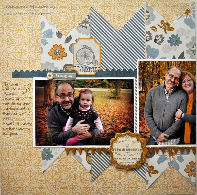 Random Memories: Two Double Scrapbook Layouts - Fall Family Photo Shoot