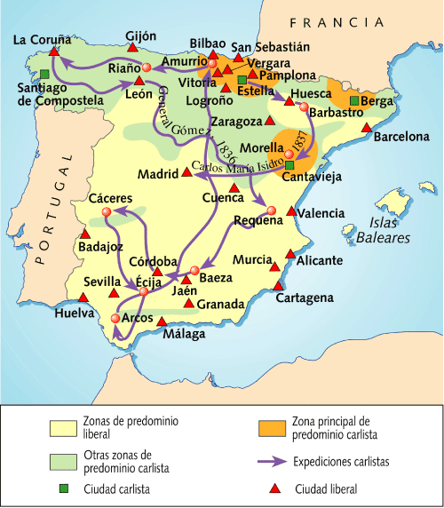 IMÁGENES DE LA HISTORIA DE ESPAÑA: LAS GUERRAS CARLISTAS