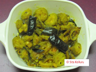 Sita's Ruchulu: Aakakara kaya kura (Kakoda/Teasle gourd subzi)